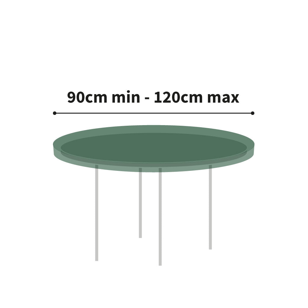 Bosmere | 4/6 Seat Circular Table Top Cover | Green/Black | Garden Fur ...