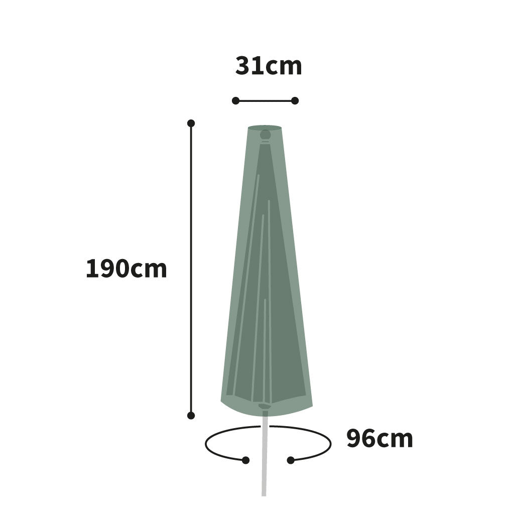 Protector 5000 Extra Large Parasol Cover + Zip - Dark Green – Garden ...